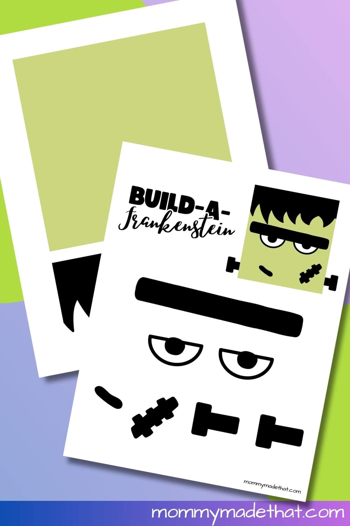 Cut and Paste Frankenstein Craft