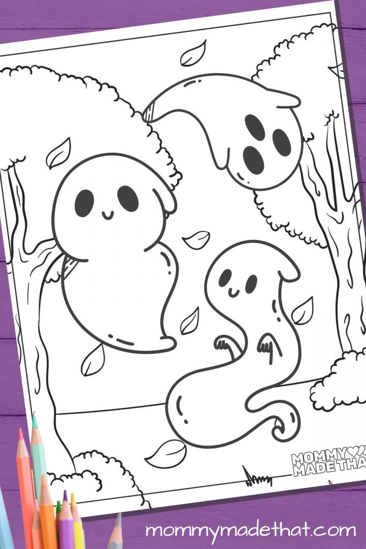 Spooktacular Ghost Coloring Pages (Lots of Free Printables!)