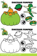 Printable Dinosaur Pumpkin Craft (Grab for Free)