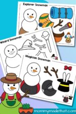 Disguise a Snowman Craft (Free Printable)