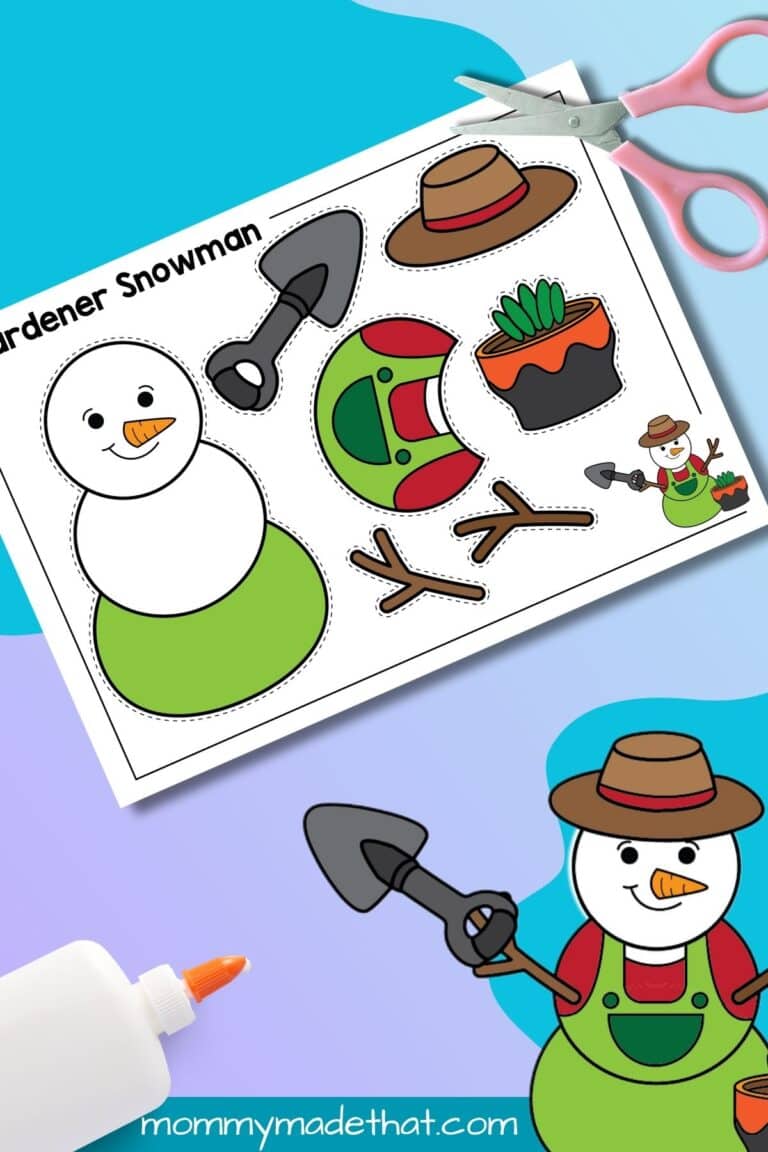 Disguise a Snowman Craft (Free Printable)