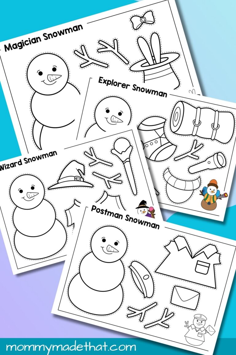 Disguise a Snowman Craft (Free Printable)