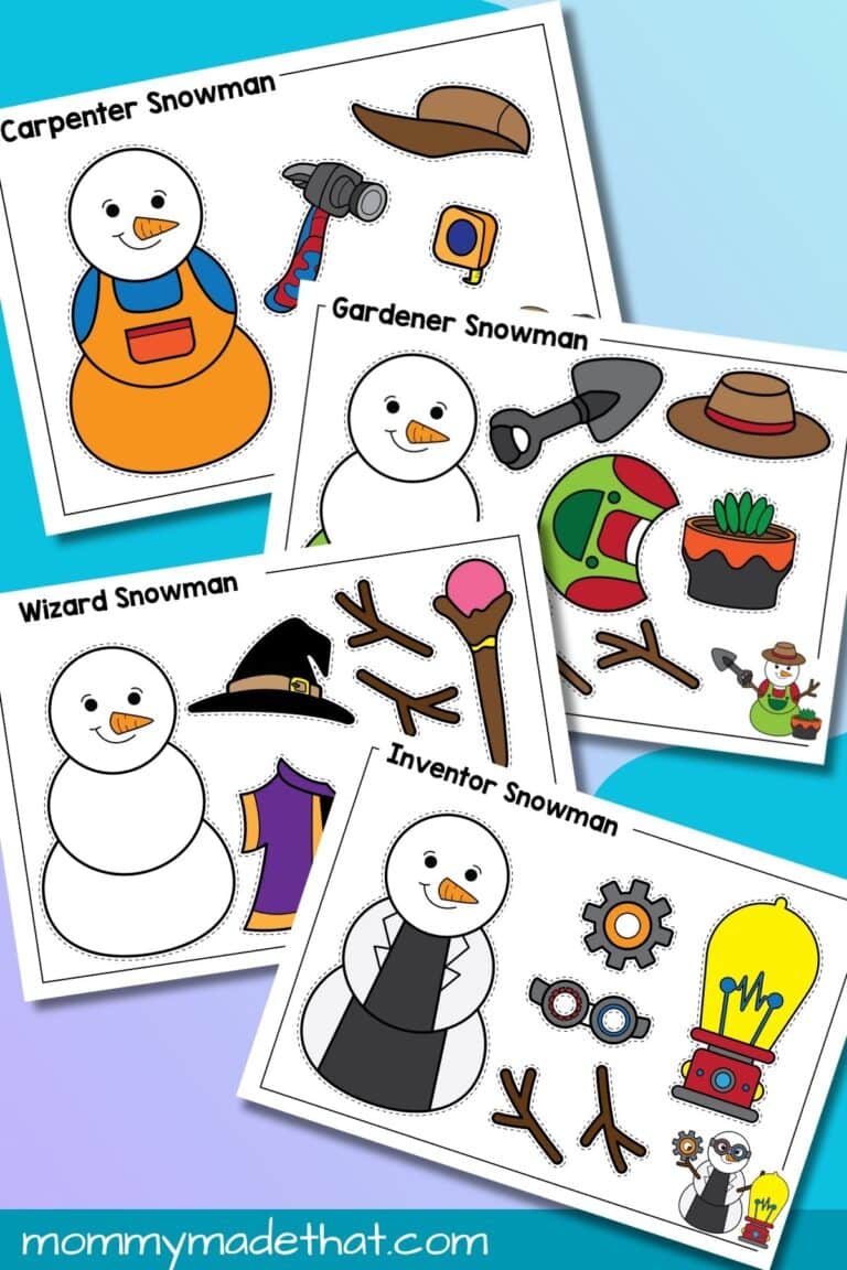 Disguise a Snowman Craft (Free Printable)