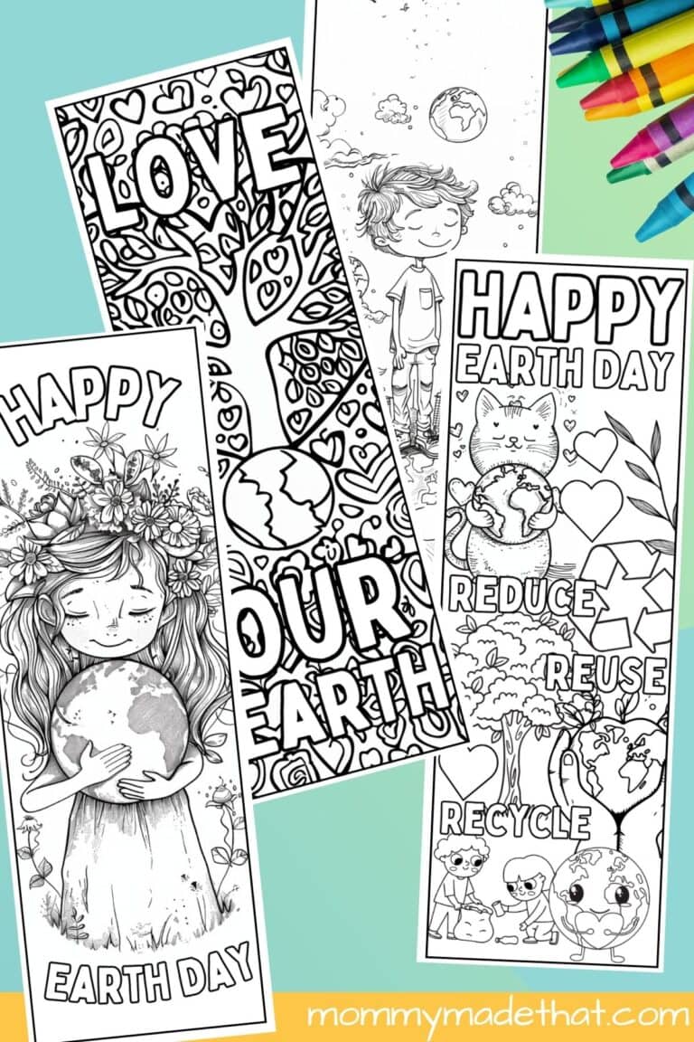 Earth Day Coloring Bookmarks (Grab the Free Printable)