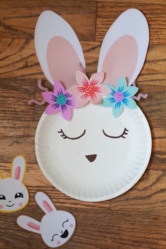 Paper Plate Bunny Craft (Free Printable!)