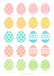 Easter Egg Matching Game Printable