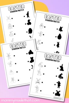 Easter Shadow Match Printable (Easy Preschooler Game)