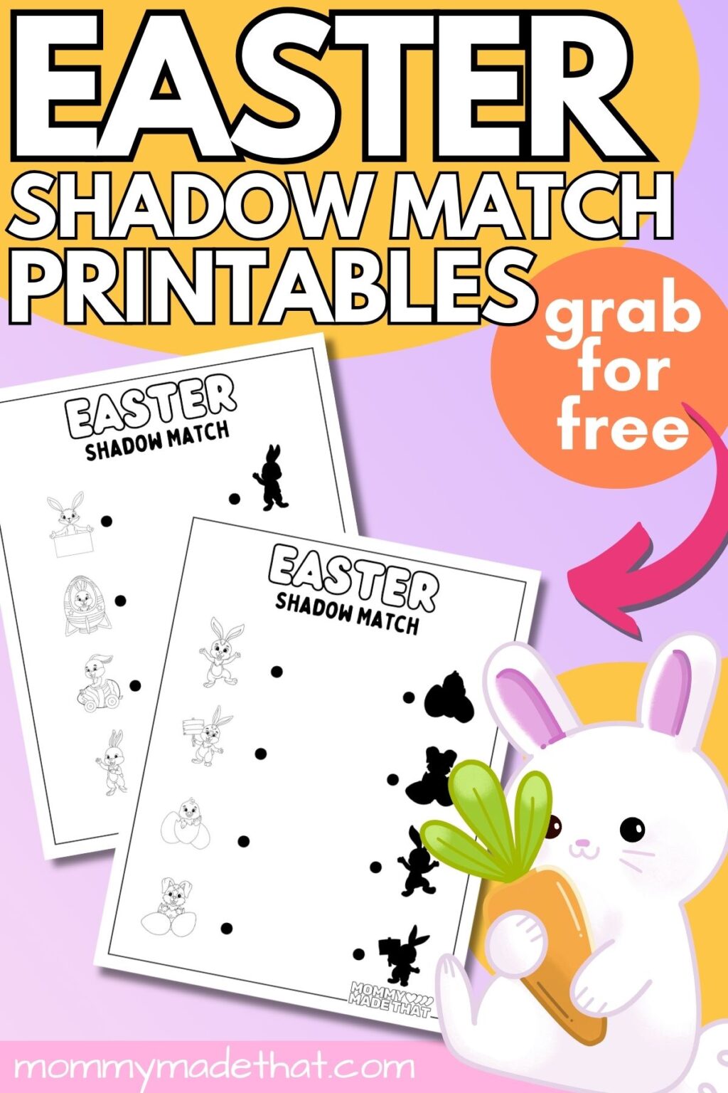 Easter Shadow Match Printable (Easy Preschooler Game)