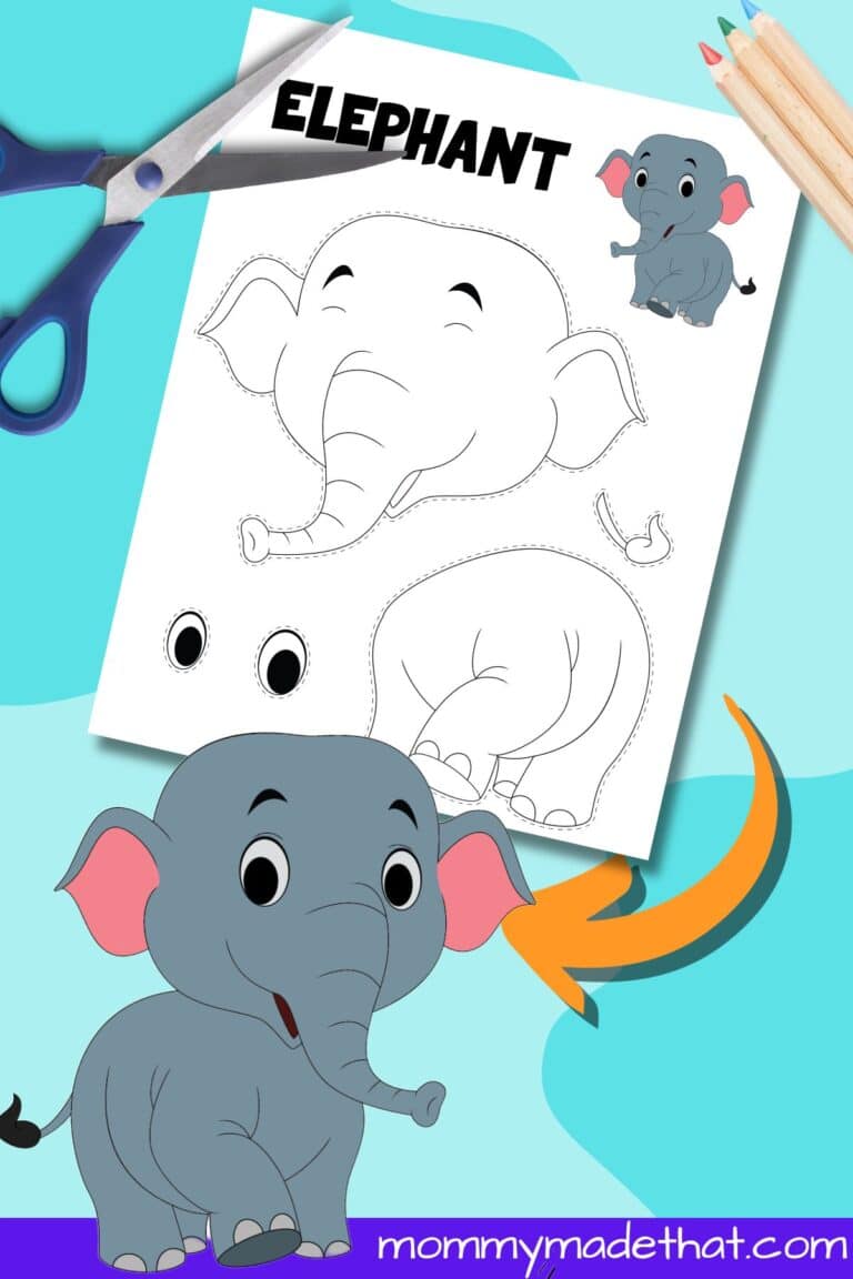 Elephant Craft Template (Cut & Paste Craft)