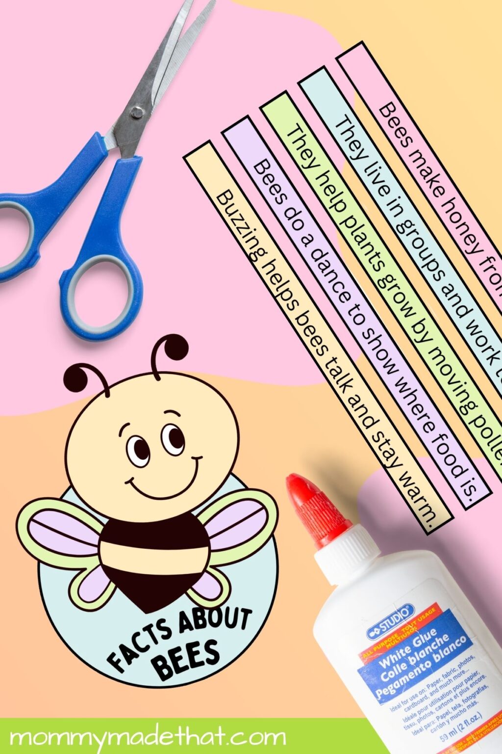 Facts About Bees Craft (Free Printable Worksheet)