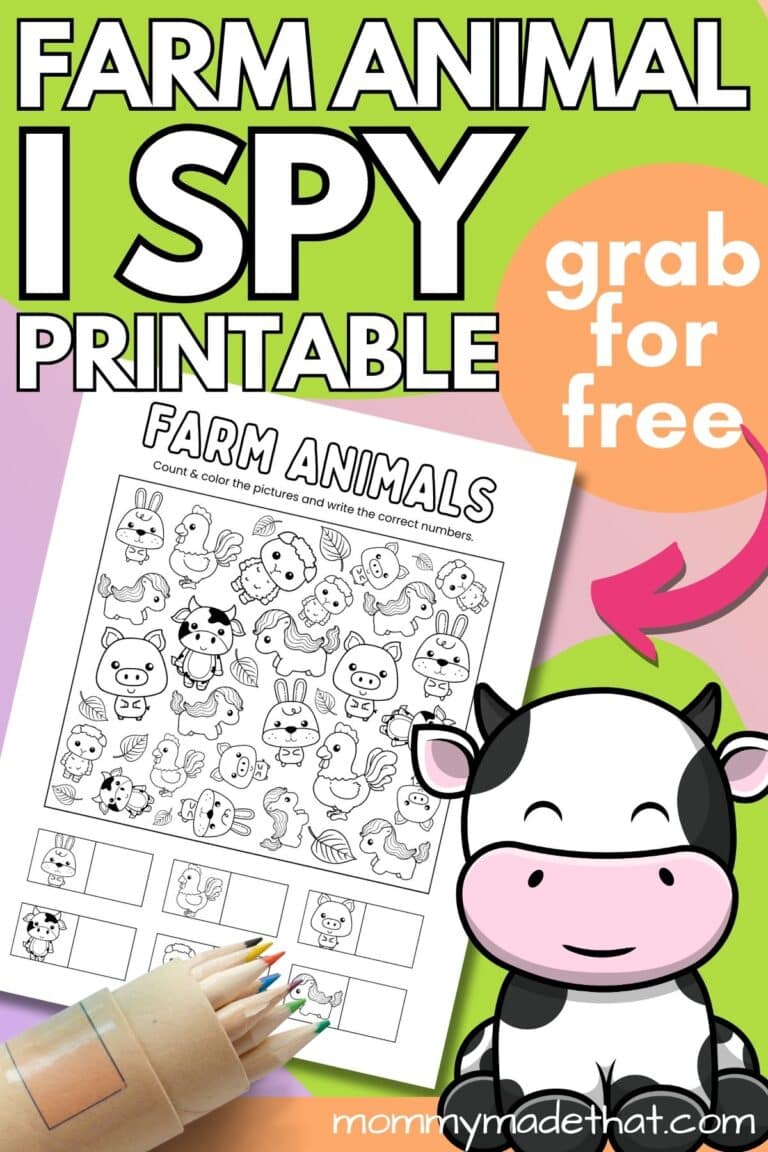 Farm Animal I Spy (Cutest Free Printable)
