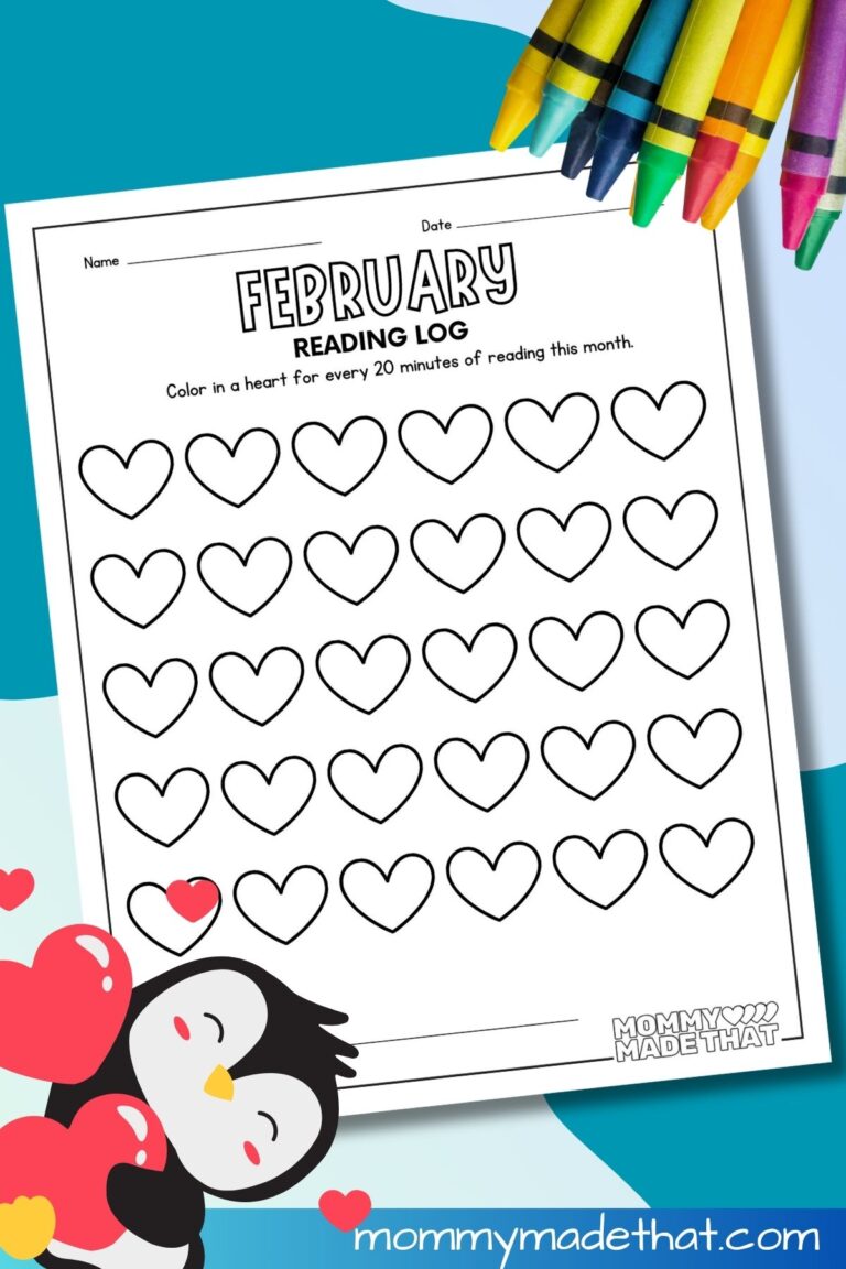February Reading Log (Free Printable)