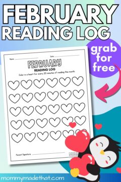 February Reading Log (Free Printable)