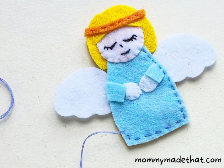 Felt Angel Ornament (With Free Printable Pattern)
