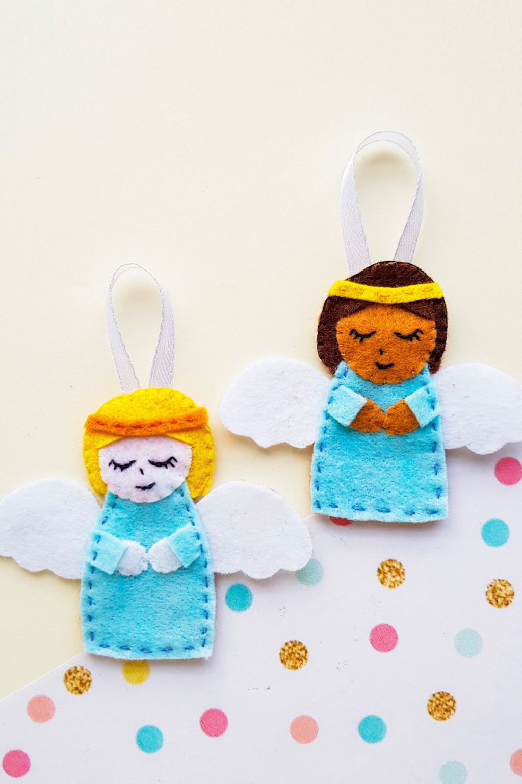 Felt Angel Ornament (With Free Printable Pattern)