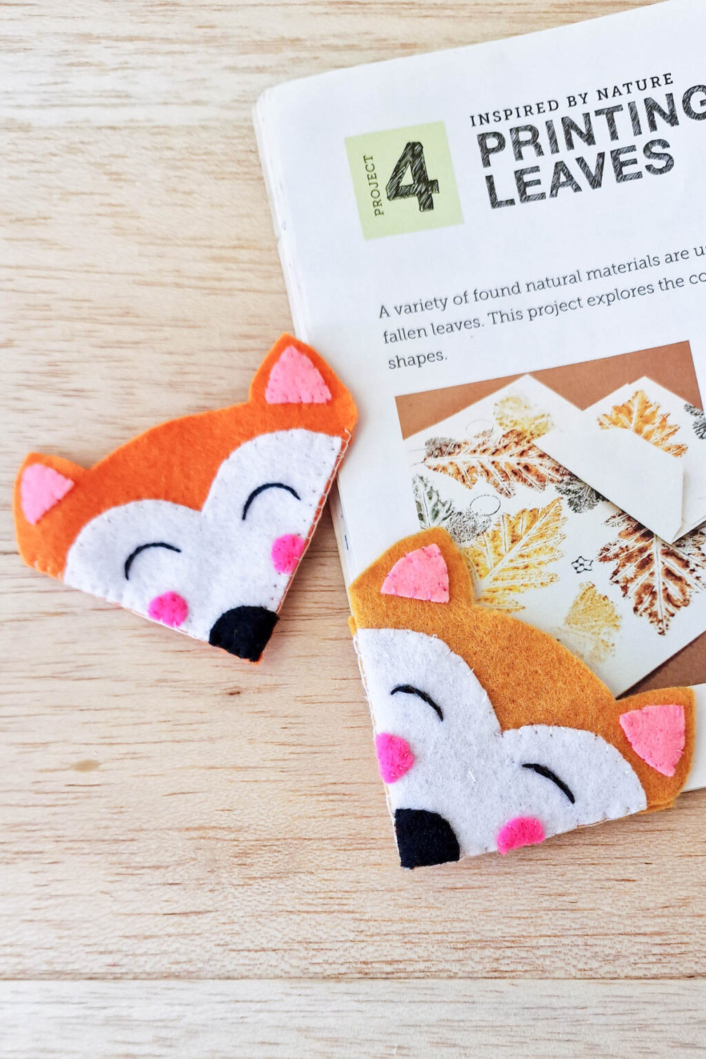 Adorable Felt Fox Corner Bookmark Craft (Free Printable Template)