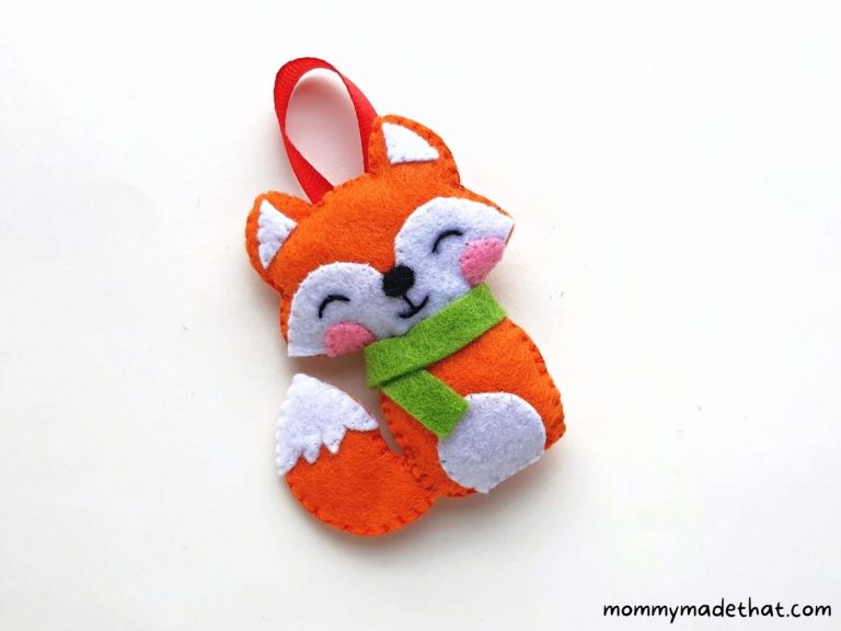 DIY Felt Fox Ornament (with free pattern)