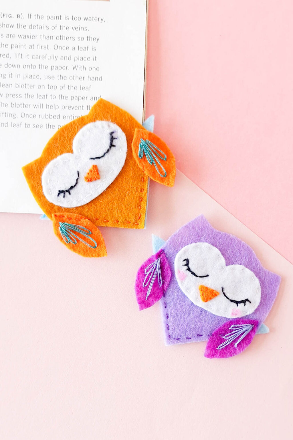 Felt Owl Bookmark Craft (Free Printable Template)