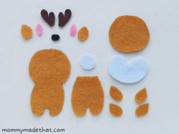 Cute Felt Reindeer with Printable Pattern