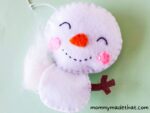 Felt Snowman Ornament (With Free Printable Pattern)