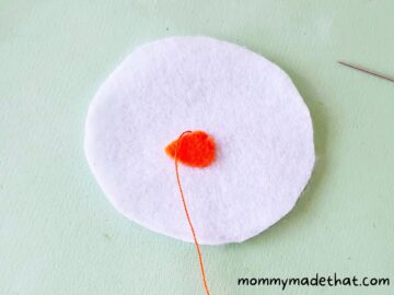 Felt Snowman Ornament (With Free Printable Pattern)