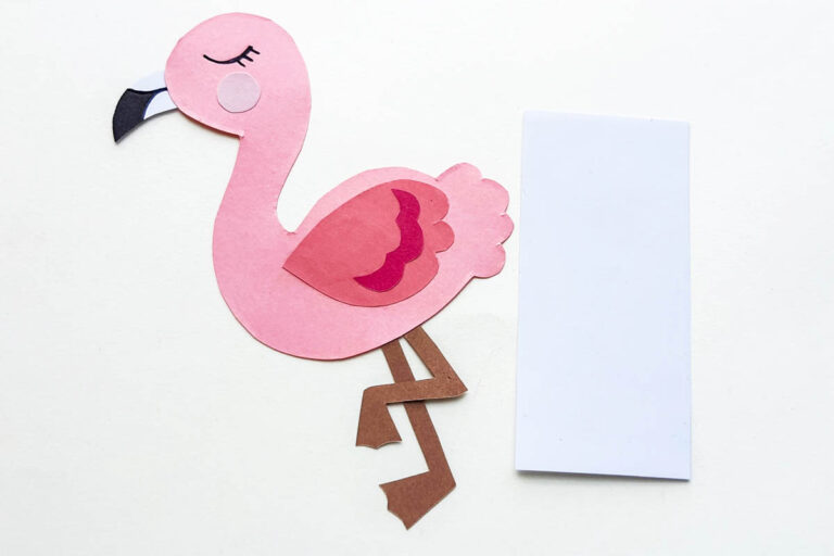 Flamingo Bookmark Craft (Free Printable Template)