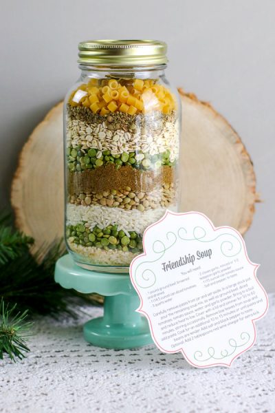 Friendship Soup in a Jar - A Christmas Gift in a Mason Jar