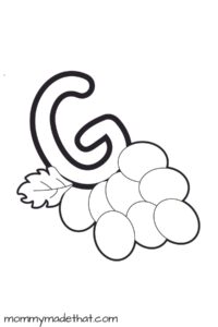 G is for Grapes: Free Printable Letter G Craft