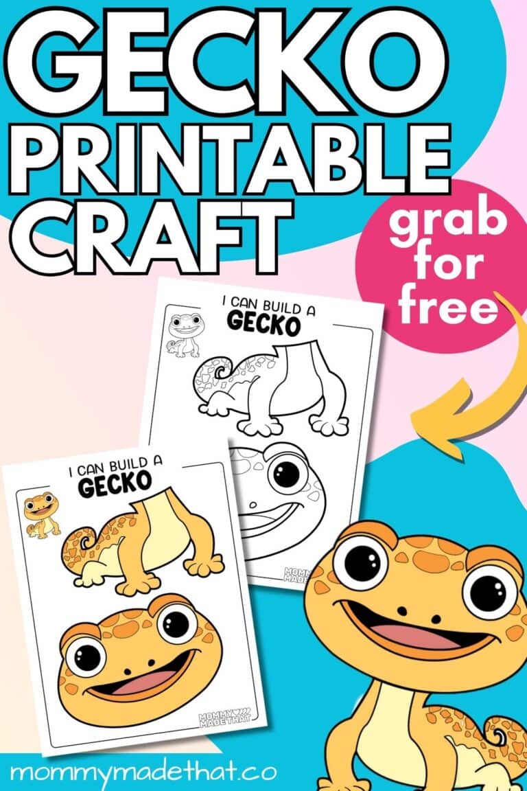 Printable Gecko Craft (Free Template)
