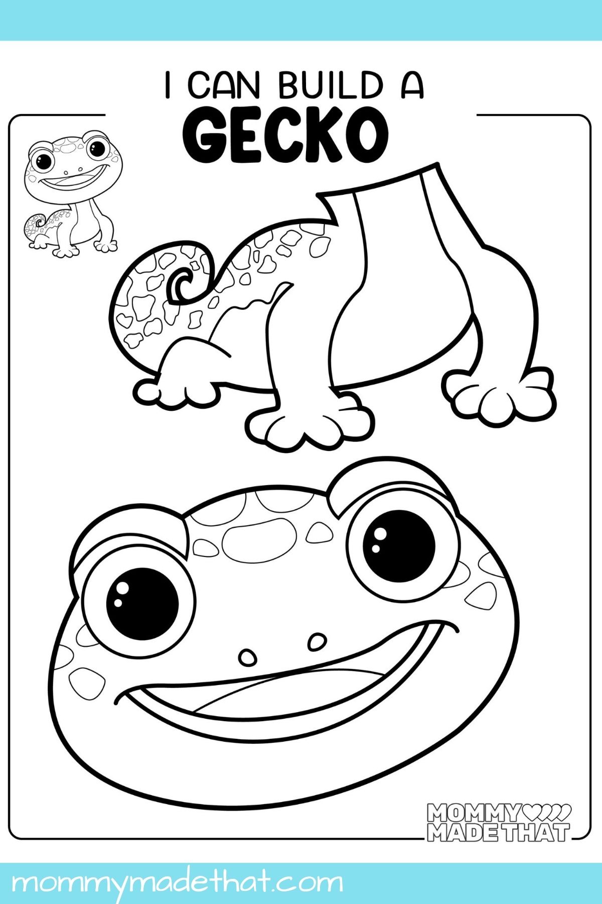 Printable Gecko Craft (Free Template)