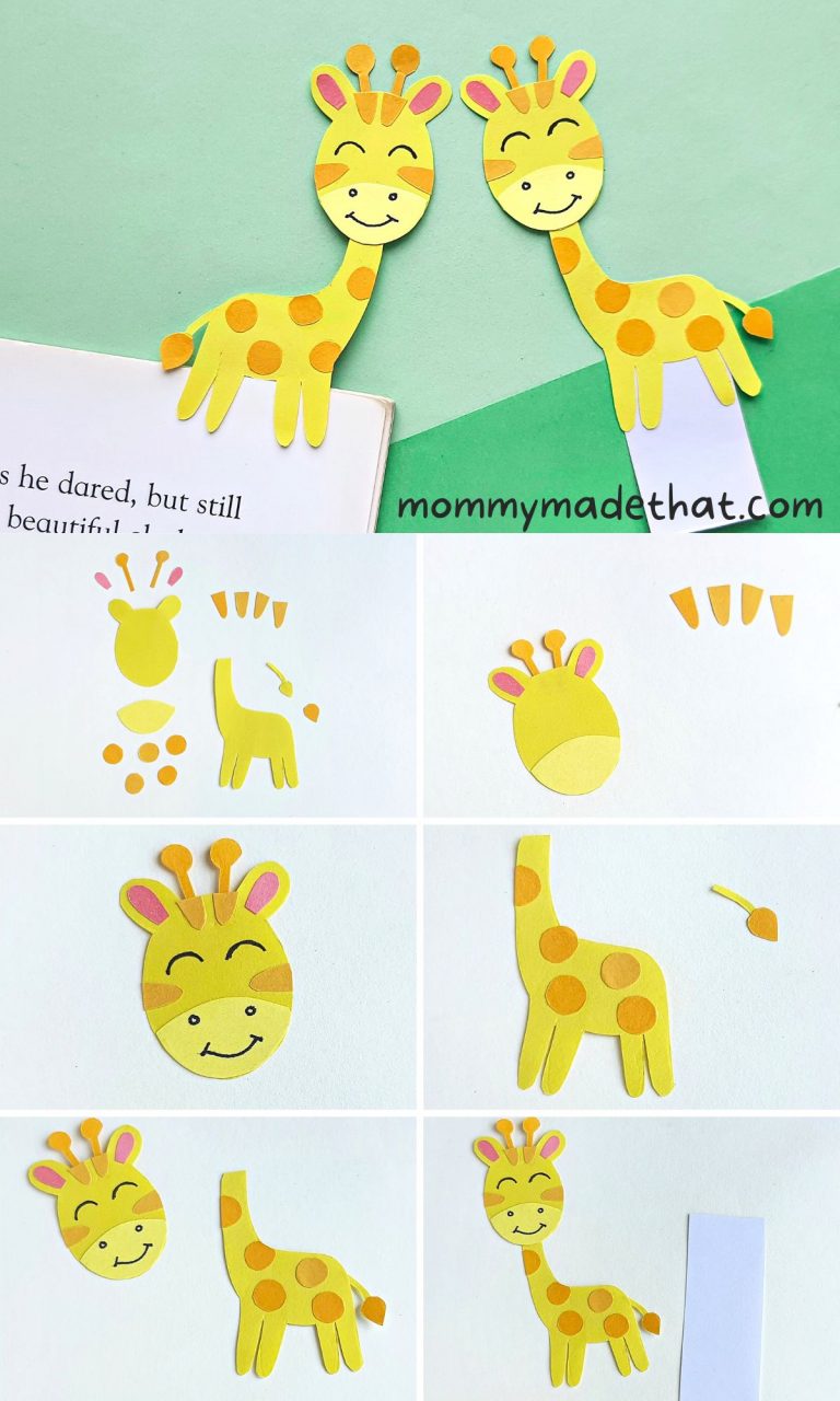 Adorable Giraffe Bookmark Craft (With free template!)