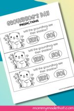 Groundhog Day Prediction & Voting Slips (Free Printable)