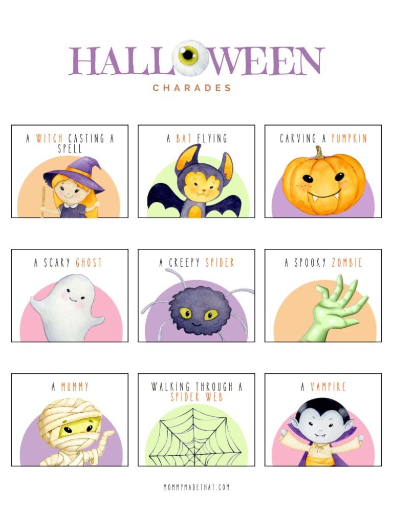 Halloween Charades (Free Printable)