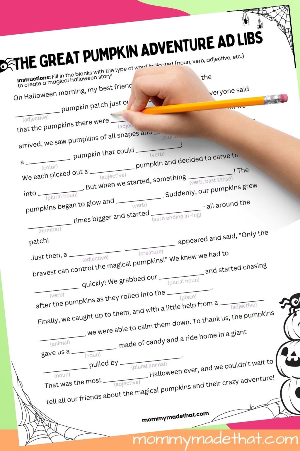 Halloween Ad Libs (Free Printables)