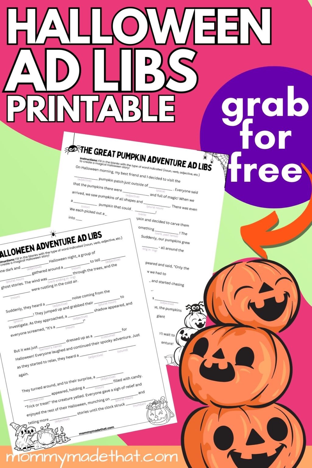 Halloween Ad Libs (Free Printables)