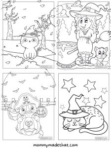 Halloween Cat Coloring Pages (Lots of Free Printables!)