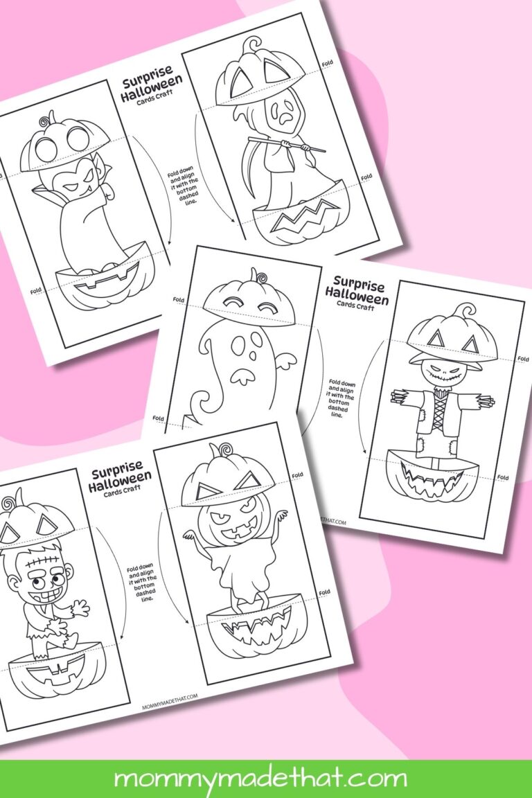 Halloween Surprise Cards: A Fun Coloring Activity
