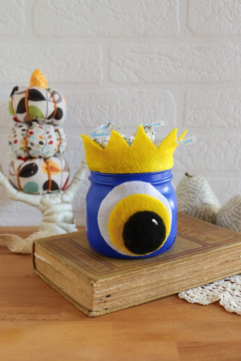 Halloween Mason Jar Monster