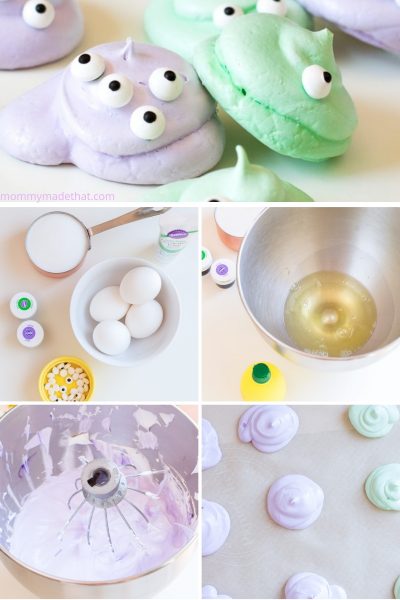 Adorable Meringue Monster Cookies