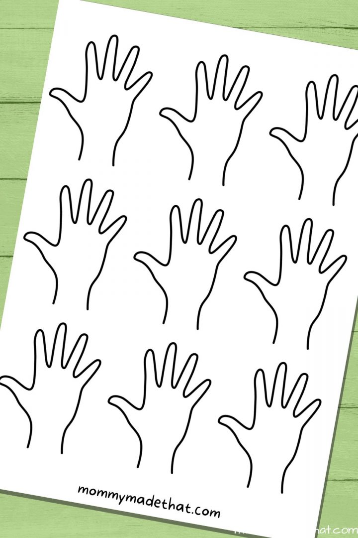 Lots of Hand Outlines and Templates (Free Printables!)