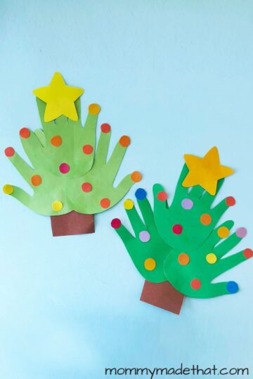 Handprint Christmas Tree Craft for Kids