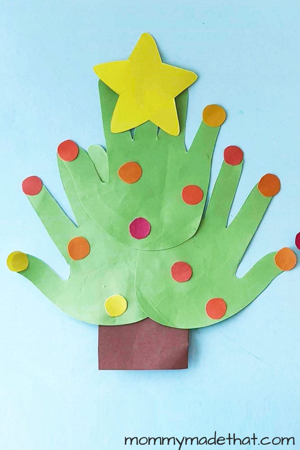 Handprint Christmas Tree Craft for Kids