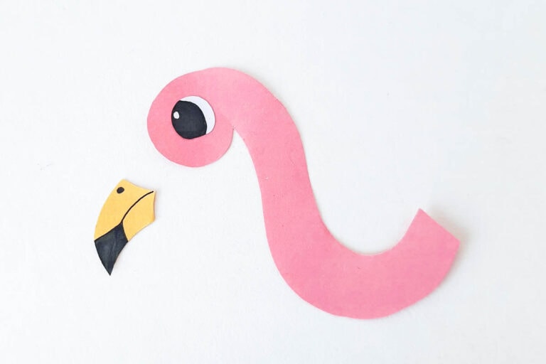 Handprint Flamingo Craft (Free Printable Template)