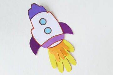 Handprint Rocket Ship Craft