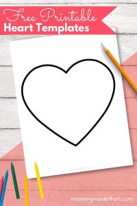 Free Printable Heart Template for Crafts and Activities