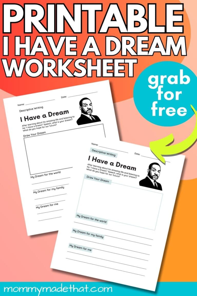 "I Have a Dream" Worksheet