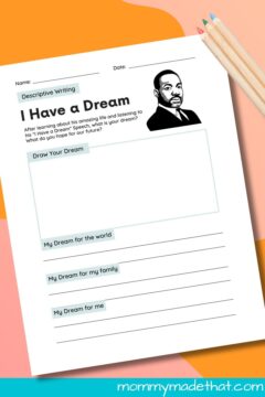 "I Have a Dream" Worksheet