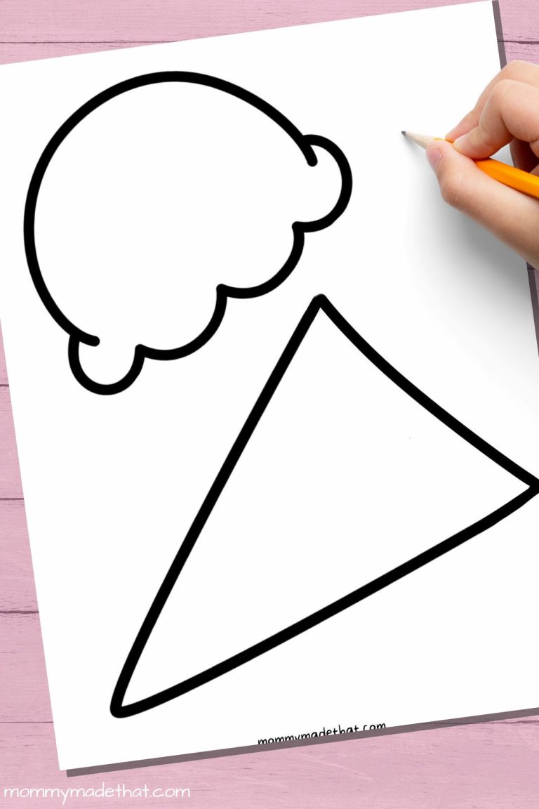 Fun Ice Cream Cone Templates for Crafts & Coloring