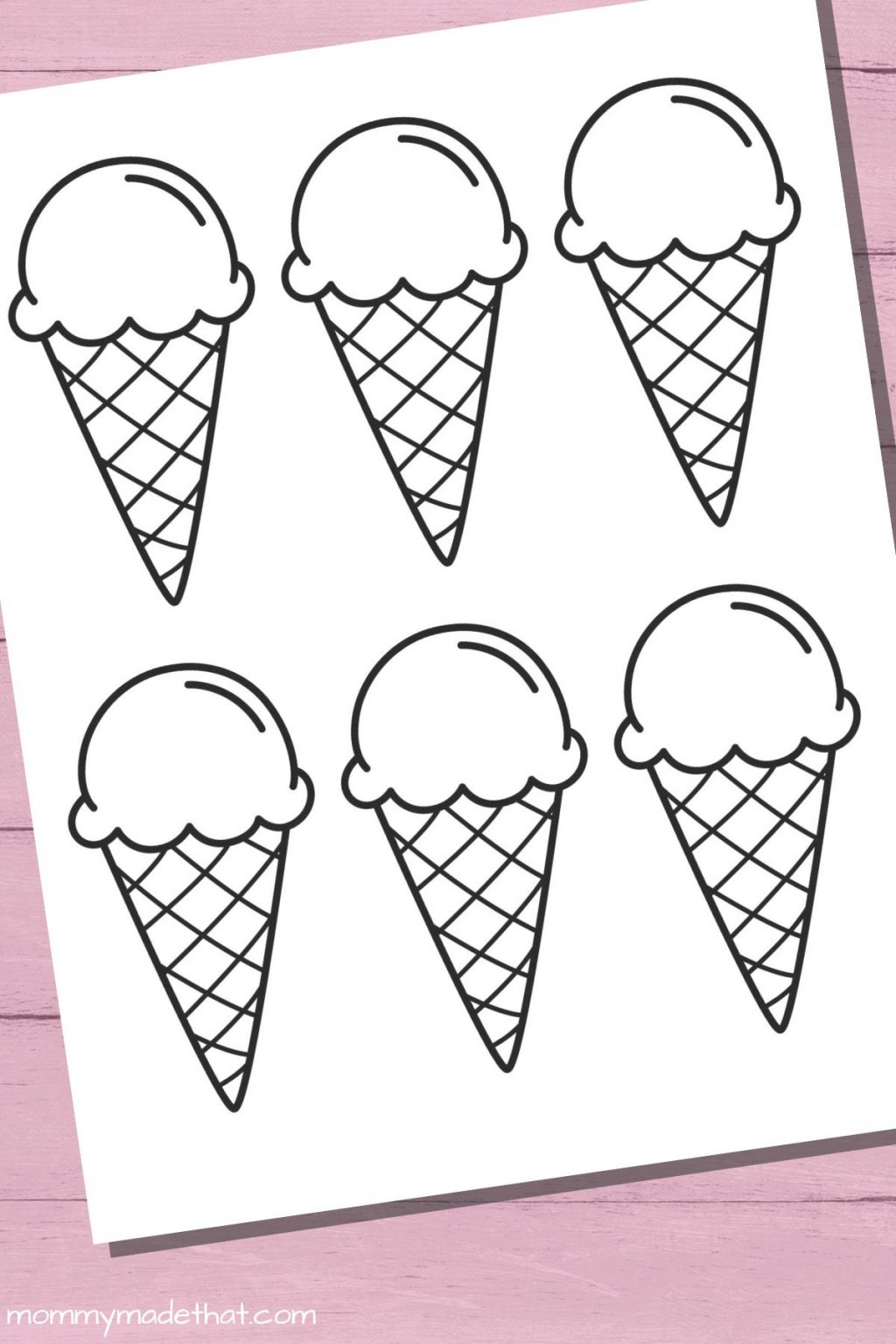 Fun Ice Cream Cone Templates for Crafts & Coloring