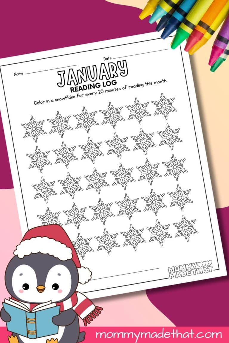 January Reading Log (Free Printable)